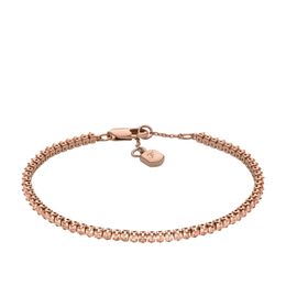 Tennisarmband Fossil "Schmuck Geschenk Metall Armschmuck ELLIS", roségoldfarben, apricot, apricot, Armbänder, Damen, 19,2cm, Metall, Tennisarmband, mit Zirkonia (synth.)