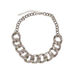 Urban Classics Damen Halsreif "Urban Classics Unisex Statement Necklace", onesize, Baumwollesilber, Baumwolle, Halsketten