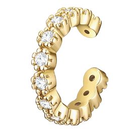 Glanzst&uuml;cke M&uuml;nchen Ohrklemme GLANZST&Uuml;CKE M&Uuml;NCHEN "GSM183", gelb (gelbgold, wei&szlig;), Ohrringe, Damen, 15,1,mit Zirkonia, Silber 925 (Sterlingsilber), aus Sterling Silber