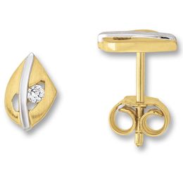 Paar Ohrh&auml;nger ONE ELEMENT "Zirkonia Ohrringe Ohrstecker aus 333 Gelbgold", gold, Ohrringe, Damen, Damen,mit Zirkonia, Gelbgold 333 Gold, Gelbgold 333, Gold