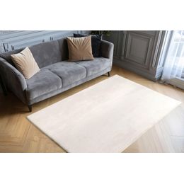 Fellteppich Obsession "Infinity 200", wei&szlig;, B:120cm H:40mm L:170cm, Polyester, Teppiche, Fellteppich, Kunstfel, Uni Farben, Kaninchenfell Haptik, supersoft