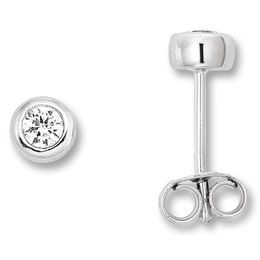 Paar Ohrh&auml;nger ONE ELEMENT "Zirkonia Zarge Ohrringe Ohrstecker aus 925 Silber", silber, Ohrringe, Damen, Damen, Silber 925 (Sterlingsilber)