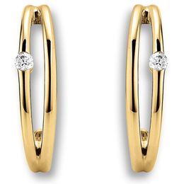 Paar Ohrh&auml;nger ONE ELEMENT "Zirkonia Ohrringe Ohrstecker aus 333 Gelbgold", gold, Ohrringe, Damen, Damen,mit Zirkonia, Gelbgold 333 Gold, Gelbgold 333, Gold