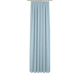 Vorhang WIRTH "Newbury", blau (hellblau), B:130cm H:165cm, Baumwolle, Polyester, Gardinen, nach Ma&szlig;