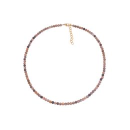 Collier Firetti "Schmuck Geschenk Halsschmuck Halskette Farbstein Edelstein Mondstein" Gr. 47, gold (gelbgoldfarben, natur), Halsketten, Damen, 47, Messing Nylon, L: 47 50, Messing, Nylon, Collier, Made in Germany - mit Mondstein