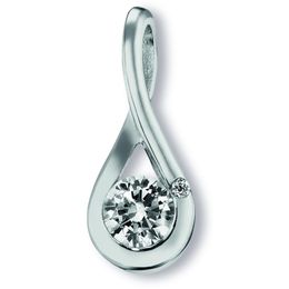 Kette mit Anh&auml;nger ONE ELEMENT "Schmuckset - Set mit Halskette Zirkonia Anh&auml;nger aus 925 Silber", silber, Halsketten, Damen, Silber 925 (Sterlingsilber)
