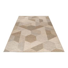 Teppich Obsession "My Oslo 705", grau (taupe), B:80cm H:7mm L:150cm, Polypropylen, Teppiche, Teppich, modernes geometrisches Muster, In- und Outdoor geeignet
