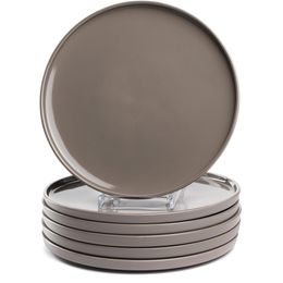Teller-Set Leonardo "Speiseteller ROMA, Keramikteller, ca. 27 cm, 6-teilig", grau (taupe), 6 Stk., Keramik, Geschirr-Sets, Geschirr-Set, Service, sp&uuml;lmaschinengeeignet