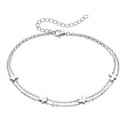 Silberarmband Bruno Banani "Schmuck Geschenk mit Schmetterlingen", silberfarben, Armbänder, Damen, 24cm, Silber 925 (Sterlingsilber), Silberarmband