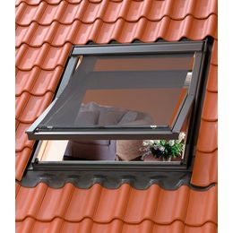 Hitzeschutz-Markise Velux "mit Haltekrallen MHL MK00 5060", schwarz, Aluminium, Polyester, Markisen, Tageslicht & Hitzeschutz