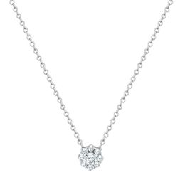 Glanzst&uuml;cke M&uuml;nchen Kette mit Anh&auml;nger GLANZST&Uuml;CKE M&Uuml;NCHEN "AV278", silber, Halsketten, Damen, 40,0cm Basiskette + 5,0cm Verl&auml;ngerung,mit Zirkonia, Silber 925 (Sterlingsilber), mit Zirkonia