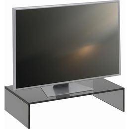 Xora Tv-Aufsatz, Grau, Glas, 60x14x35 cm, Wohnzimmer, TV M&ouml;bel, TV-Aufs&auml;tze