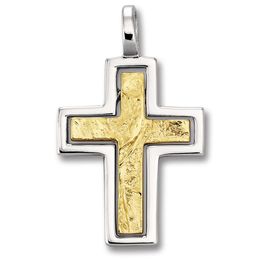 Kette mit Anh&auml;nger ONE ELEMENT "Schmuckset - Set mit Halskette Kreuz Anh&auml;nger aus 925 Silber", silber, Halsketten, Damen, Silber 925 (Sterlingsilber), Damen Schmuckset - Set mit verstellbarer Halskette