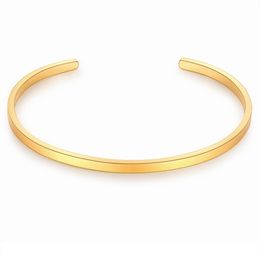Armspange True Rebels "TR18", gelb (gelbgold), Armb&auml;nder, Damen, Edelstahl, Armspange, aus Edelstahl
