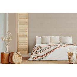 Vliestapete EASY DECOR "Geflochtener Korb", beige, B:0,52m H:10m L:10m, Vlies, Tapeten, 10mx52cm (ca. 5m2)