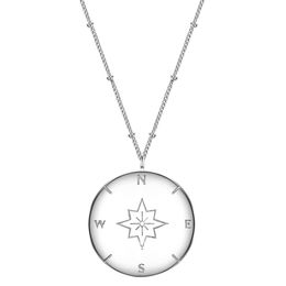 Glanzst&uuml;cke M&uuml;nchen Kette mit Anh&auml;nger GLANZST&Uuml;CKE M&Uuml;NCHEN "G240", silber, Halsketten, Damen, 50,0cm Basiskette + 5,0cm Verl&auml;ngerung, Silber 925 (Sterlingsilber), B: 1,7mm, aus Sterling Silber, B:1,7mm