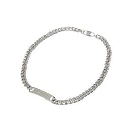 Halsreif Karl Kani "Karl Kani Karl Kani Retro Plate Chain", silber, Halsketten, Damen, onesize