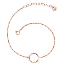 Glanzstücke München Gliederarmband GLANZSTÜCKE MÜNCHEN "A1333", rosa (roségold), Armbänder, Damen, Silber 925 (Sterlingsilber), Gliederarmband, aus Sterling Silber