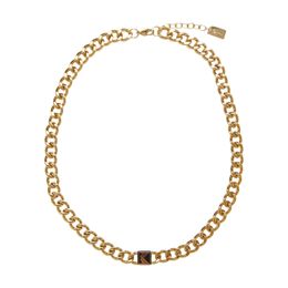 Halsreif Karl Kani "Karl Kani KK OgStone Cubanlink Necklace", gold, Halsketten, Damen, onesize