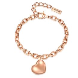 Gliederarmband YOKOAMII "Y61", ros&eacute;gold, Armb&auml;nder, Damen, Metall, Gliederarmband, Armband ros&eacute;gold