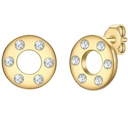 Rafaela Donata Damen Paar Ohrstecker "Set: AV318", 11,1,mit Zirkonia, Silber 925 (Sterlingsilber)gelbgold, wei&szlig;, Silber 925 (Sterlingsilber),