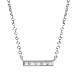 Glanzst&uuml;cke M&uuml;nchen Kette mit Anh&auml;nger GLANZST&Uuml;CKE M&Uuml;NCHEN "GSM1214", silber, Halsketten, Damen, 40,0cm Basiskette + 5,0cm Verl&auml;ngerung,mit Zirkonia, Silber 925 (Sterlingsilber), Kette mit Anh&auml;nger Sterling Silber Zirkonia wei&szlig;