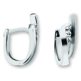 ONE ELEMENT Damen Paar Creolen "Zirkonia Ohrringe Creolen aus 925 Silber", Damen,mit Zirkonia, Silber 925 (Sterlingsilber)silber, Silber 925