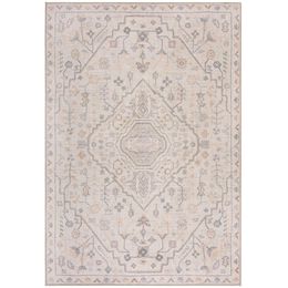 Teppich FLAIR RUGS "Teo", beige (natur), B:152cm H:4mm L:230cm, Kunstfaser, Teppiche, Teppich, Waschbarer Traditioneller Teppich