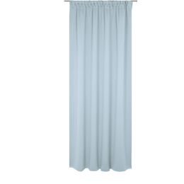 Vorhang WIRTH "Newbury", blau (hellblau), B:130cm H:155cm, Baumwolle, Polyester, Gardinen, nach Ma&szlig;