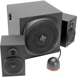 Speed-Link SPEEDLINK 2.1 Soundsystem "GRAVITY LT 2.1 Subwoofer System PC Lautsprecher", schwarz, Lautsprecher, Tischfernbedienung, Bluetooth Verbindung zum Smartphone, Tablet, etc.