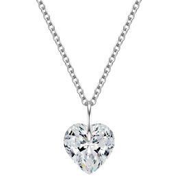Kette mit Anh&auml;nger Rafaela Donata "RD5025", silber, Halsketten, Damen, 42,0cm Basiskette + 5,0cm Verl&auml;ngerung,mit Zirkonia, Silber 925 (Sterlingsilber), mit Zirkonia