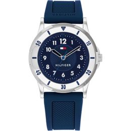 Quarzuhr Tommy Hilfiger "KIDS", blau, Armbanduhren, Kinder, Quarzuhr, Armbanduhr, Kinderuhr, analog, Silikonarmband, Geschenkidee