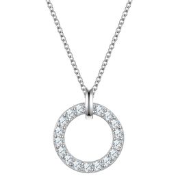 Kette mit Anh&auml;nger Rafaela Donata "AV321", silber, Halsketten, Damen, 42,0cm Basiskette + 5,0cm Verl&auml;ngerung,mit Zirkonia, Silber 925 (Sterlingsilber), mit Zirkonia
