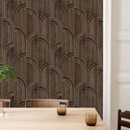Vliestapete Sublime "MODELLA WOOD WALNUT", braun, B:0,52m L:10m, Vlies, Tapeten, Design Tapeten