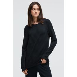 Rundhalspullover SOCCX, Damen, Gr. M, blau, Material: 53% Viskose, 43% Polyester, 4% Elasthan, unifarben, regular fit normal, Rundhals, eingesetzt B&uuml;ndchen, Pullover Rundhalspullover