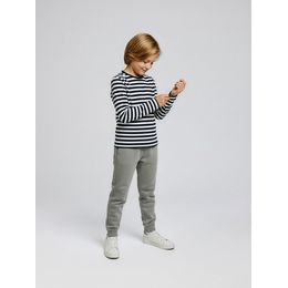 Sweathose name it "NKMSWEAT &ndash; Jogger mit verstellbarem Bund und Rippb&uuml;ndchen", Jungen, Gr. 158, N-Gr, shadow, angeraute Sweatware, Obermaterial: 80% Baumwolle, 20% Polyester, unifarben, regular fit kn&ouml;chellang, Hosen Sweathose