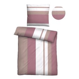 Bettw&auml;sche "0360443", rosa (altrosa), B/L: 155cm x 220cm, 1 Stk., 1 Stk., Fleece, B/L: 80cm x 80cm, 2 Stk., Fleece, Obermaterial: 100% Polyester, CASTELL - MARKENBETTW&Auml;SCHE, Bettw&auml;sche, Bettw&auml;sche, absolut flauschig, weich + wohlig warm, 100% Polyester, Rei&szlig;verschluss