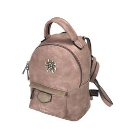 Allg&auml;u Rebell Rucksack ALLG&Auml;U REBELL "Rosi", Damen, Gr. B/H/T: 20cm x 16cm x 10cm, rosa, Lederimitat, Rucks&auml;cke Rucksack, mit mehreren Tragem&ouml;glichkeiten