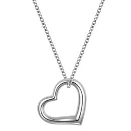 Kette mit Anh&auml;nger Rafaela Donata "AV322", silber, Halsketten, Damen, 42,0cm Basiskette + 5,0cm Verl&auml;ngerung, Silber 925 (Sterlingsilber), mit Herz
