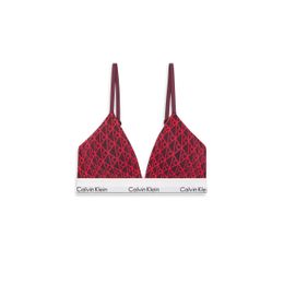 Damen Triangel-BH "LIGHTLY LINED TRIANGLE", Calvin Klein Underwear, Gr. XSseamless emblem, schwarz berry, Web, Obermaterial: 53% Baumwolle, 35%