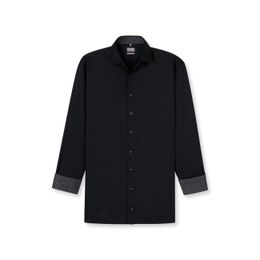 Businesshemd OLYMP "OLYMP Luxor, comfort fit, Businesshemd, New Kent", Jungen, Gr. 41, Normaler Arm, schwarz, 100% Baumwolle, Hemden