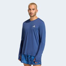Laufshirt adidas Performance "Run Ess LS M", Herren, Gr. L, tech indigo, Obermaterial: 100% Polyester, Rundhals, Shirts Laufshirt