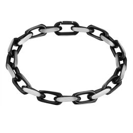 Gliederarmband True Rebels "TR347", schwarz, Armb&auml;nder, Damen, Edelstahl, Gliederarmband, 9