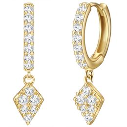 Glanzst&uuml;cke M&uuml;nchen Damen Paar Creolen "Set: GSM1860", 23,2,mit Zirkonia, Silber 925 (Sterlingsilber)gelbgold, wei&szlig;, GLANZST&Uuml;CKE M&Uuml;NCHEN, Silber 925 (Sterlingsilber),