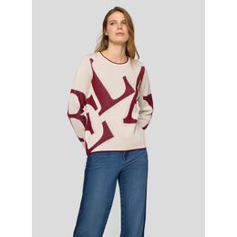 Strickpullover Rabe "Pullover", Damen, Gr. 44, beige, 43%Baumwolle, 43%Polyacryl, 14%Polyamid, gemustert, gerade, gerader Abschluss, Pullover Strickpullover