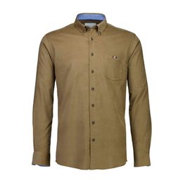 Bison Herren Businesshemd "Bison Business-Casual-Hemd"dusty braun, Gr. XL, Obermaterial: 100% Baumwolle, Hemden