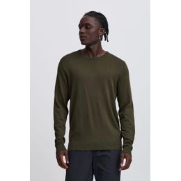Strickpullover Blend "BHPullover", Herren, Gr. L, forest night, Feinstrick, 78% Viskose, 22% Polyester, unifarben, slim fit normal, Rundhals, Pullover Strickpullover, Stilvoller Strickpullover