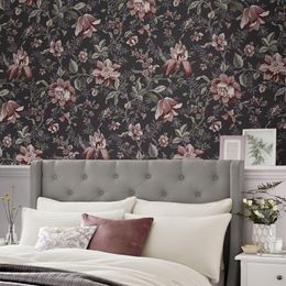 Vliestapete Laura Ashley "Edita&Atilde;&fnof;&Acirc;&cent;&Atilde;&cent;&acirc;&euro;&scaron;&Acirc;&not;&Atilde;&cent;&acirc;&euro;ž&Acirc;&cent;s Garden", grau, B:0,52m H:10m L:10m, Vlies, Tapeten, 10mx52cm (ca. 5m2)