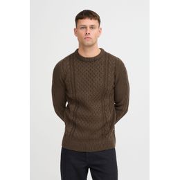 Strickpullover Blend "BHPullover", Herren, Gr. XL, turkish coffee, 80% Polyacryl, 20% Baumwolle, unifarben, regular fit, Rundhals, eng, Pullover Strickpullover, Klassischer Grobstrickpullover mit Rundhalsausschnitt