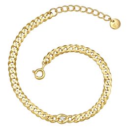 Glanzst&uuml;cke M&uuml;nchen Panzerarmband GLANZST&Uuml;CKE M&Uuml;NCHEN "GSM284", gelb (gelbgold, wei&szlig;), Armb&auml;nder, Damen, Silber 925 (Sterlingsilber), Panzerarmband, aus Sterling Silber